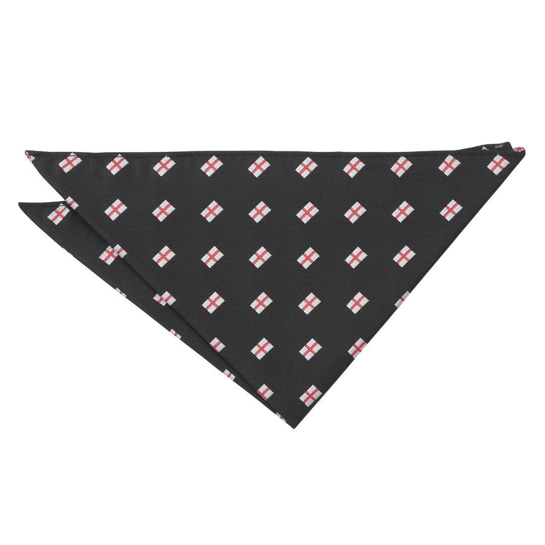 Black England Flag Pocket Square, Embroidered Woven Hanky - Etsy