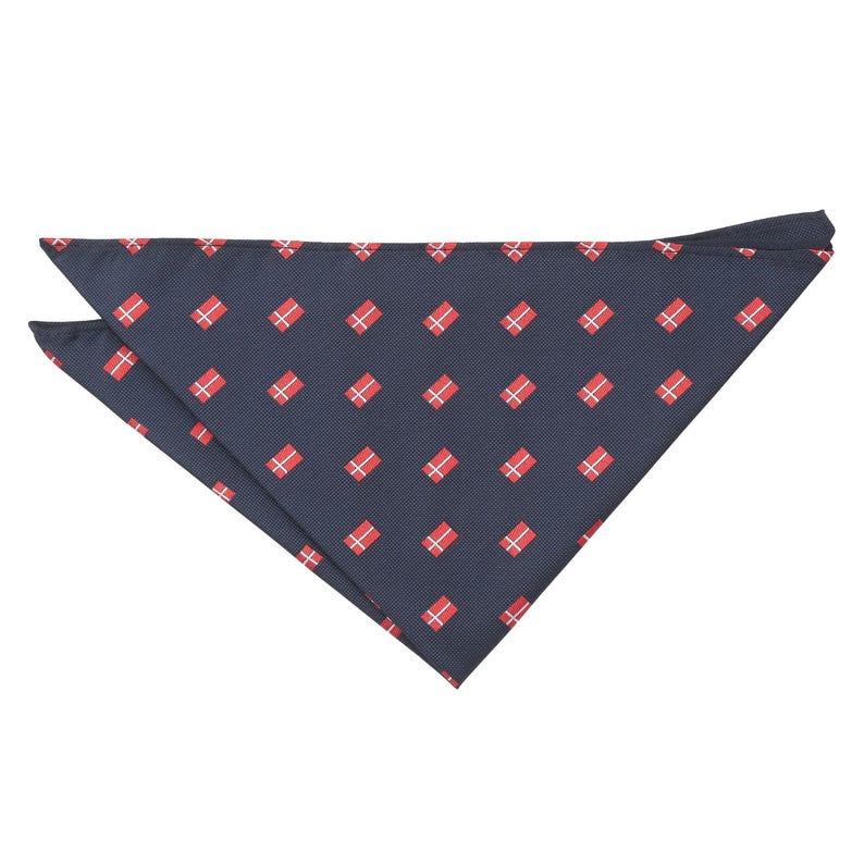 Navy Blue Denmark Flag Pocket Square, Handmade Microfibre Hanky - Etsy