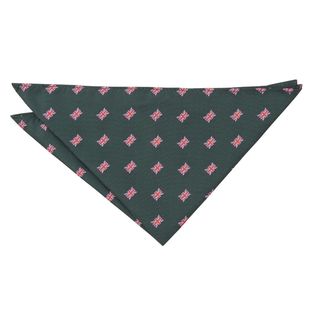 Emerald Green British Flag Pocket Square, Woven Microfibre Hanky - Etsy