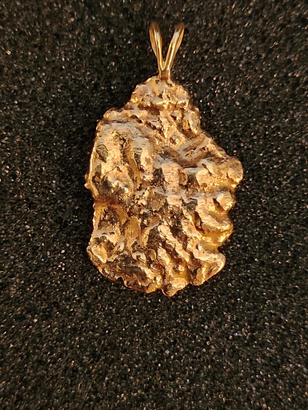 14k Gold Nugget Pendant - Etsy