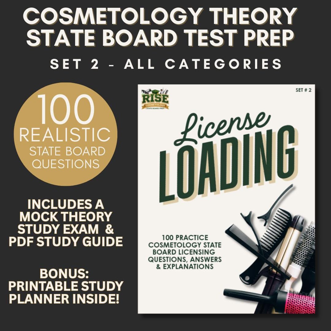 Cosmetology State Board Exam Prep - Set 2 – 100 Practice Test, Study ...