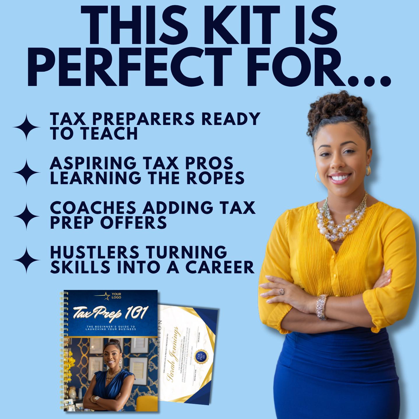 Tax Preparation Course Bundle: Editable Workbook & Certificate (canva ...