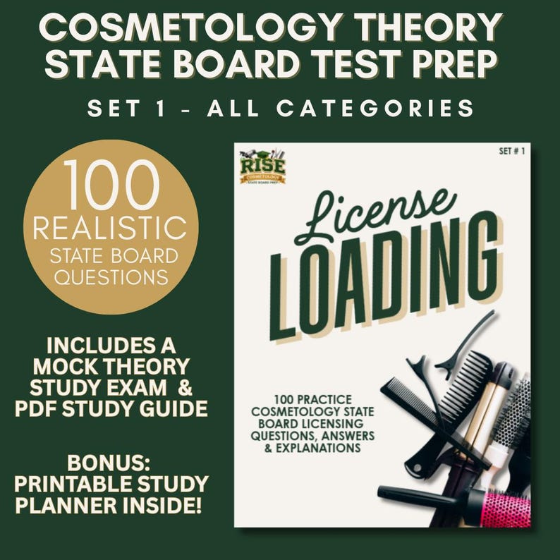 Cosmetology State Board Exam Prep - Set 1 – 100 Practice Test, Study ...