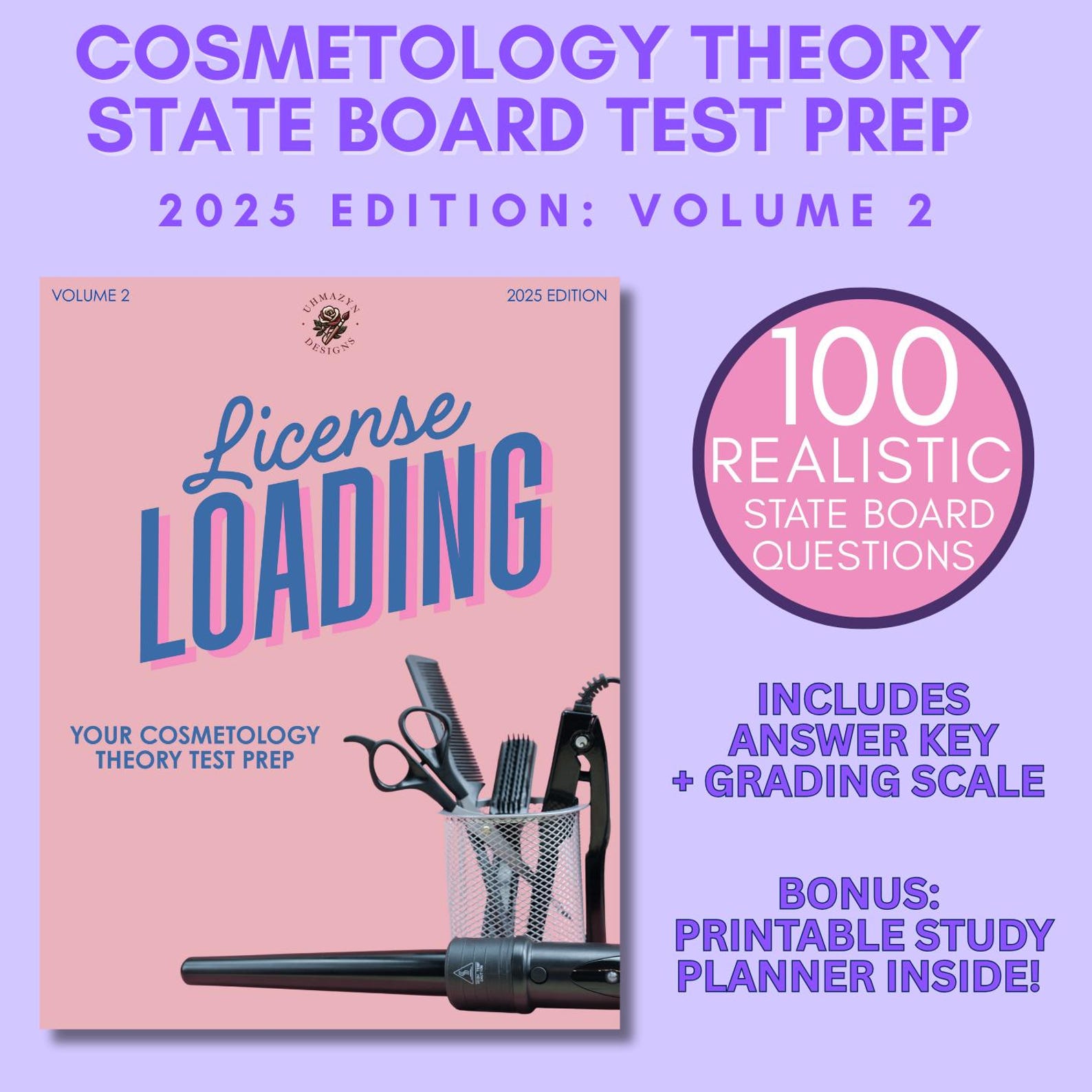 2025 Cosmetology Theory Study Guide- Volume 2 | 100-question Practice ...