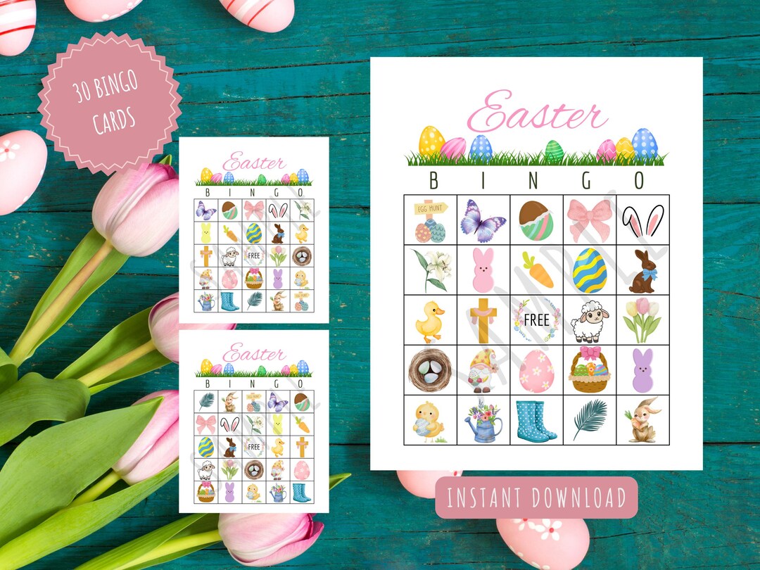 Easter Bingo for Kids, Printable Easter Bingo, Easter Activities for ...