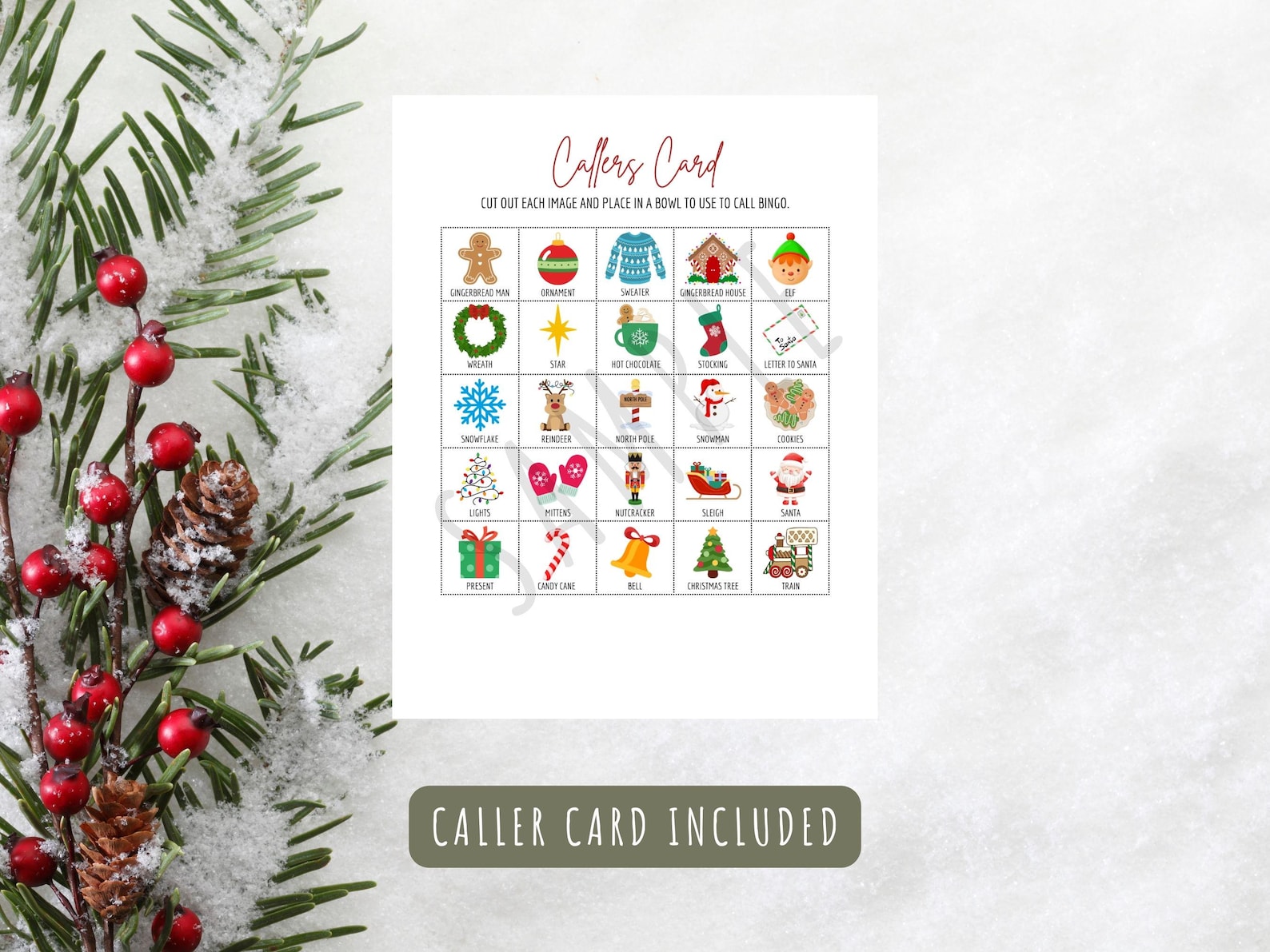 Printable Christmas Bingo, Christmas Activities for Kids, Christmas ...