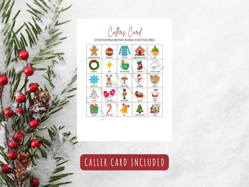 Christmas Bingo for Kids, Printable Christmas Bingo, Christmas ...
