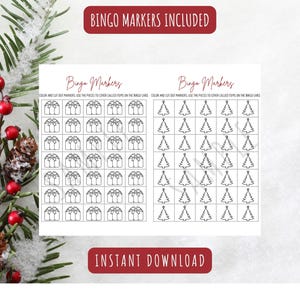 Printable Christmas Bingo, Christmas Activities for Kids, Christmas ...