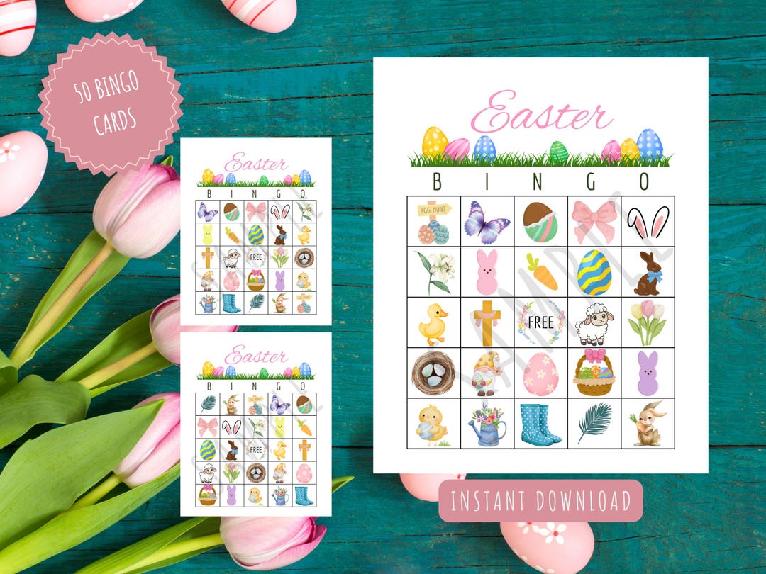 Easter Bingo for Kids, Printable Easter Bingo, Easter Activities for ...
