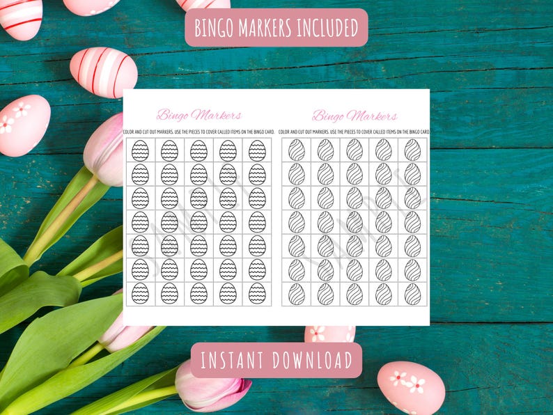 Printable Easter Bingo, Easter Activities for Kids, Easter Bingo ...