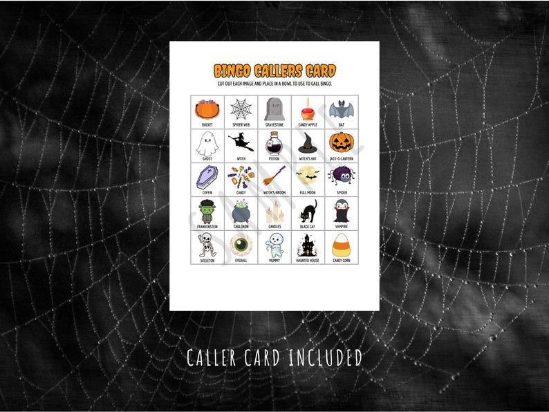 Halloween Bingo for Kids, Printable Halloween Bingo, Halloween ...