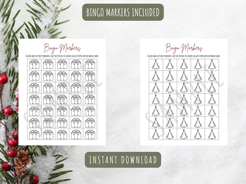 Christmas Bingo for Kids, Printable Christmas Bingo, Christmas ...