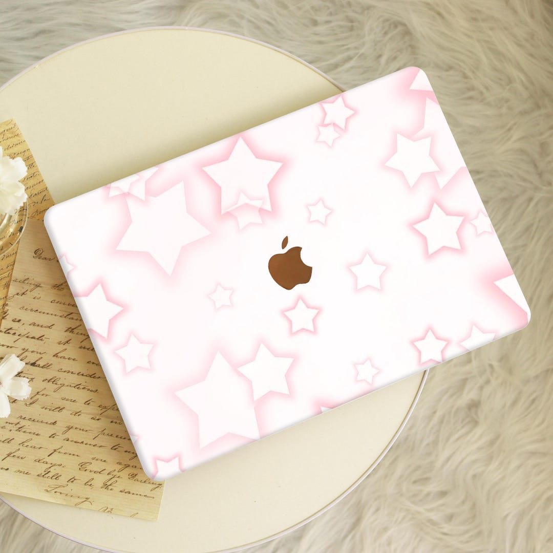 Girly Pink Cute Star MacBook Case,protective Hard Laptop Case for ...