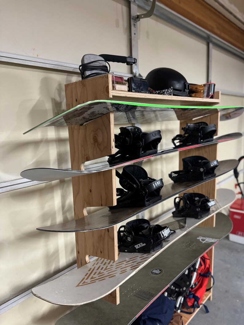 Snowboard Rack Snowboarding Winter Mens Gift Garage Storage Womens Gift ...