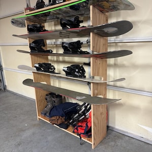 Snowboard Rack Snowboarding Winter Mens Gift Garage Storage Womens Gift ...