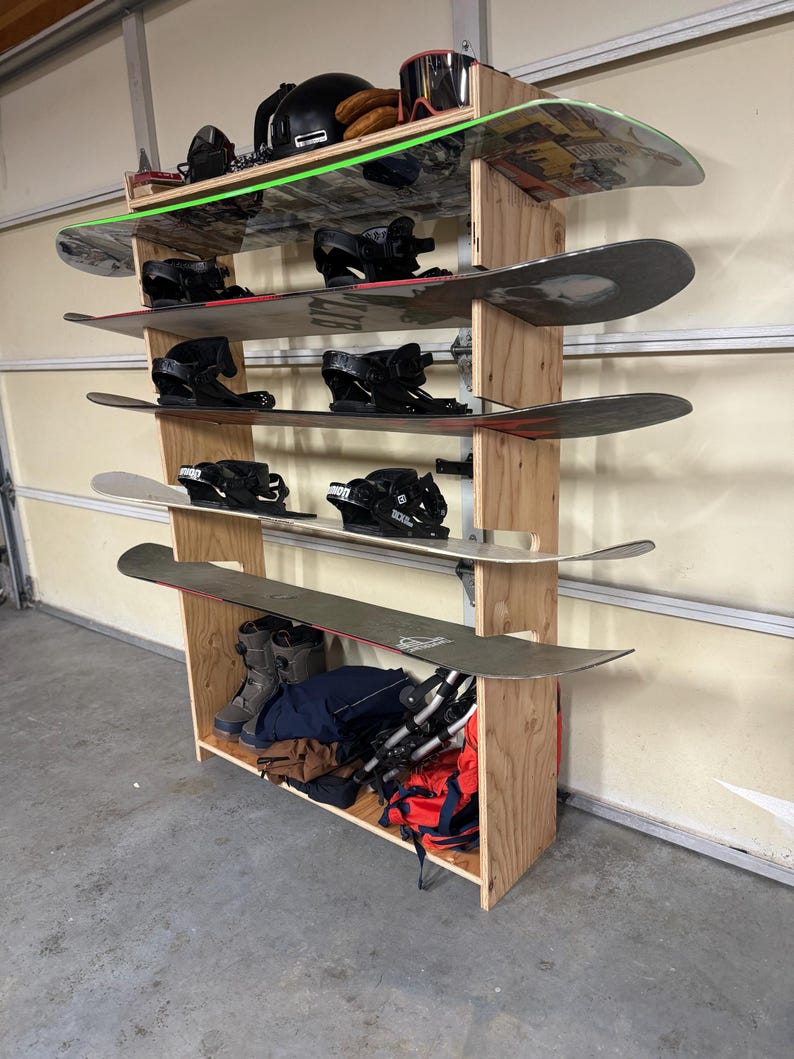 Snowboard Rack Snowboarding Winter Mens Gift Garage Storage Womens Gift ...