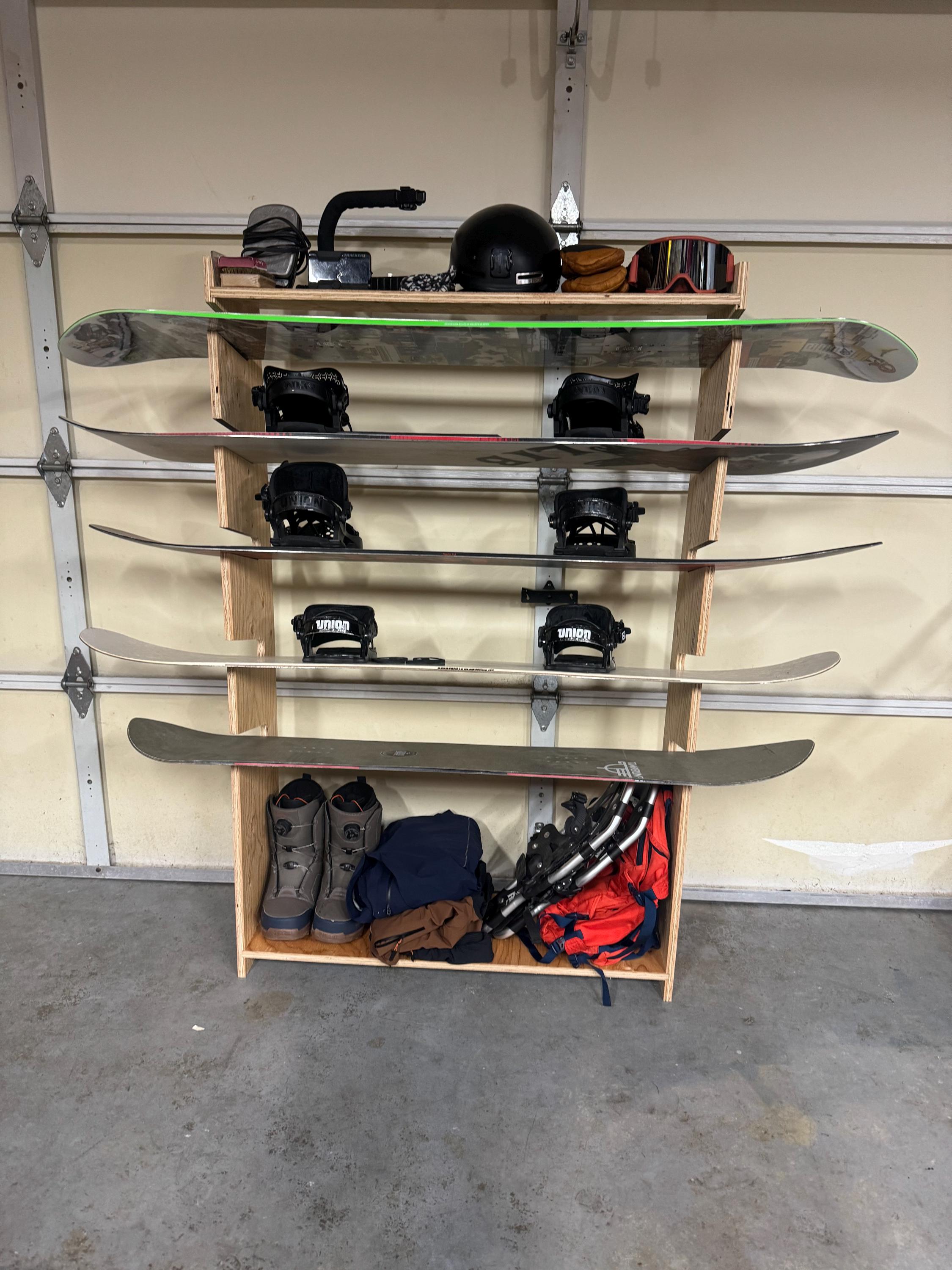 Snowboard Rack Snowboarding Winter Mens Gift Garage Storage Womens Gift ...
