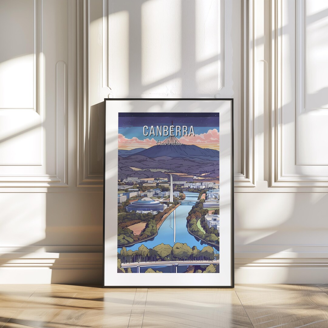 Canberra Australia Printable Digital Art Download Travel Poster City ...