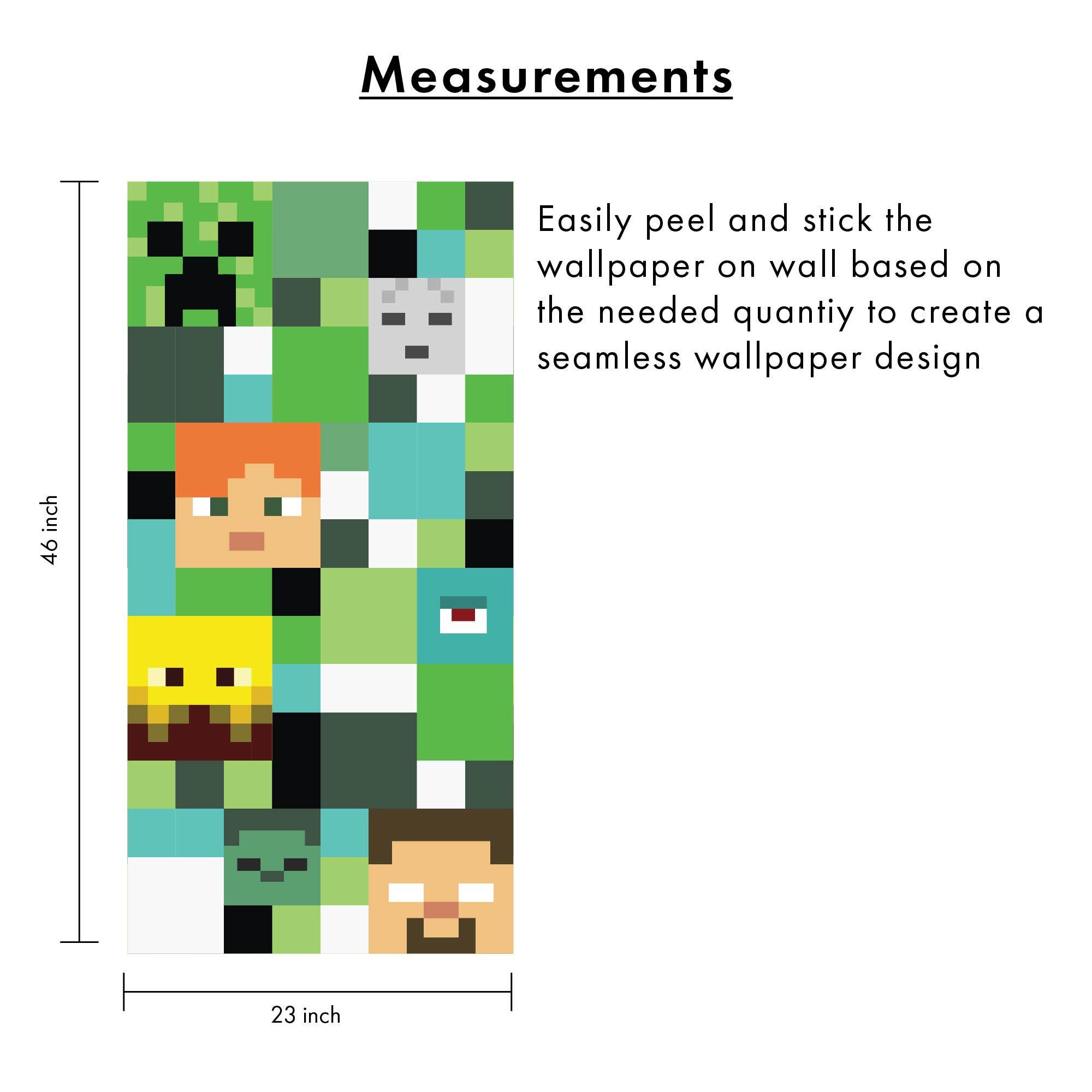 Minecraft Wall Decal Minecraft Wall Sticker Mine Craft Wallpaper Mine ...