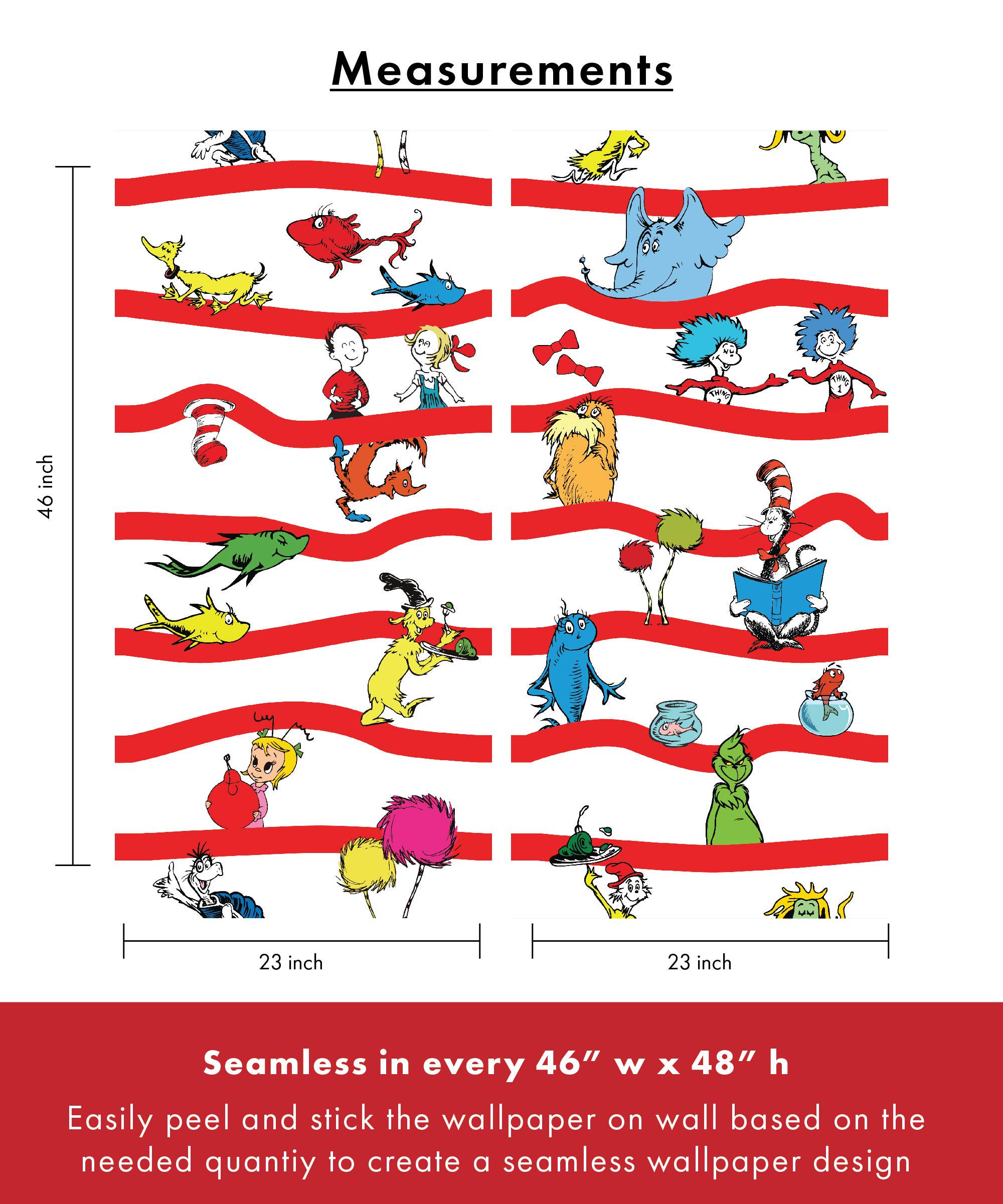 Dr Seuss Wallpaper Dr Seuss Wall Decal Cat in the Hat Wall Sticker ...