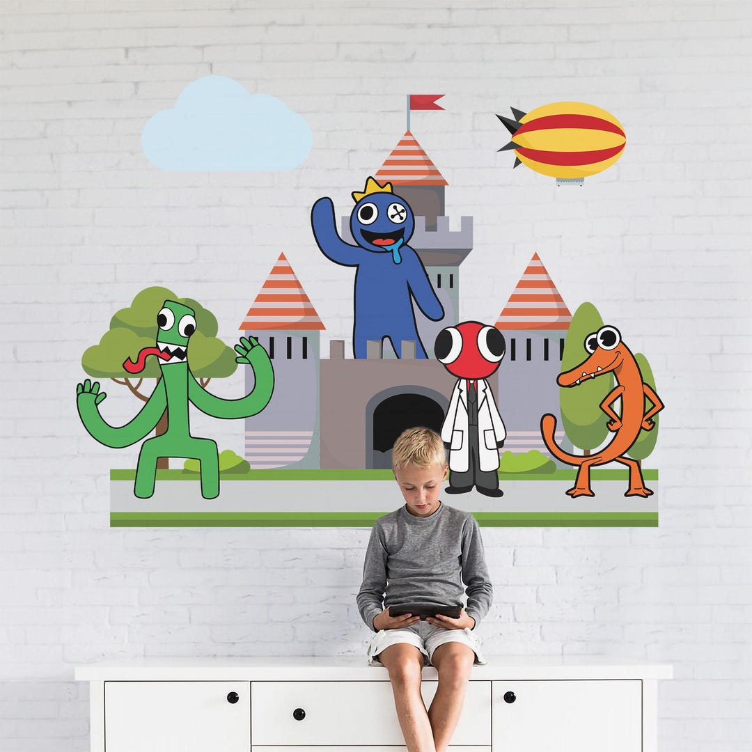 Free Shipping Rainbow Friends Wall Decal Roblox Game Wall Sticker ...