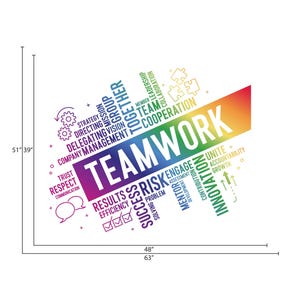 Teamwork Quote Wall Decal: Colorful Office Decor - Etsy