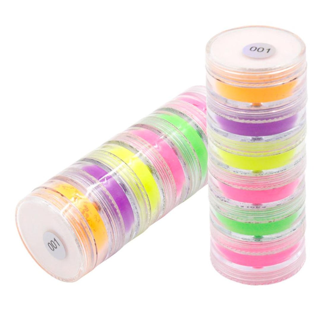 Neon Pigment Powder Set | 12 Colors, Epoxy Resin, Nail Art - Etsy