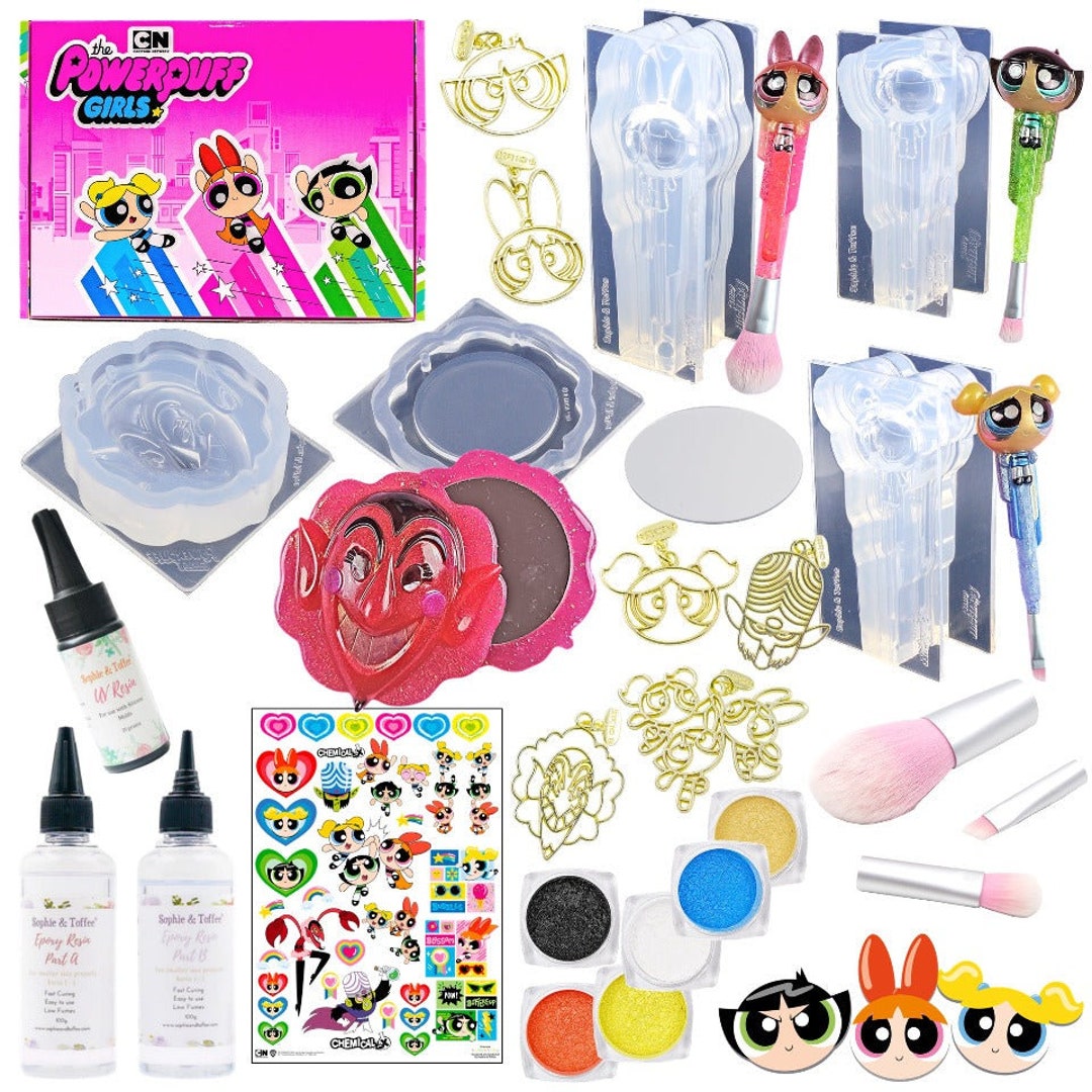 Powerpuff Girls Resin Craft Box Resin Craft Box Resin Craft Kit UV ...