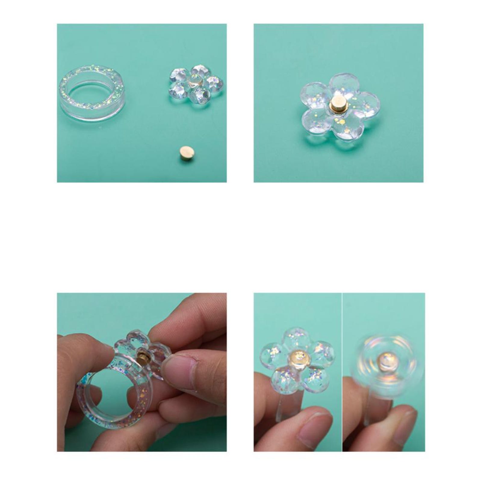 Pendant and Rings Silicone Molds Set | Resin Craft Supply | Resin ...