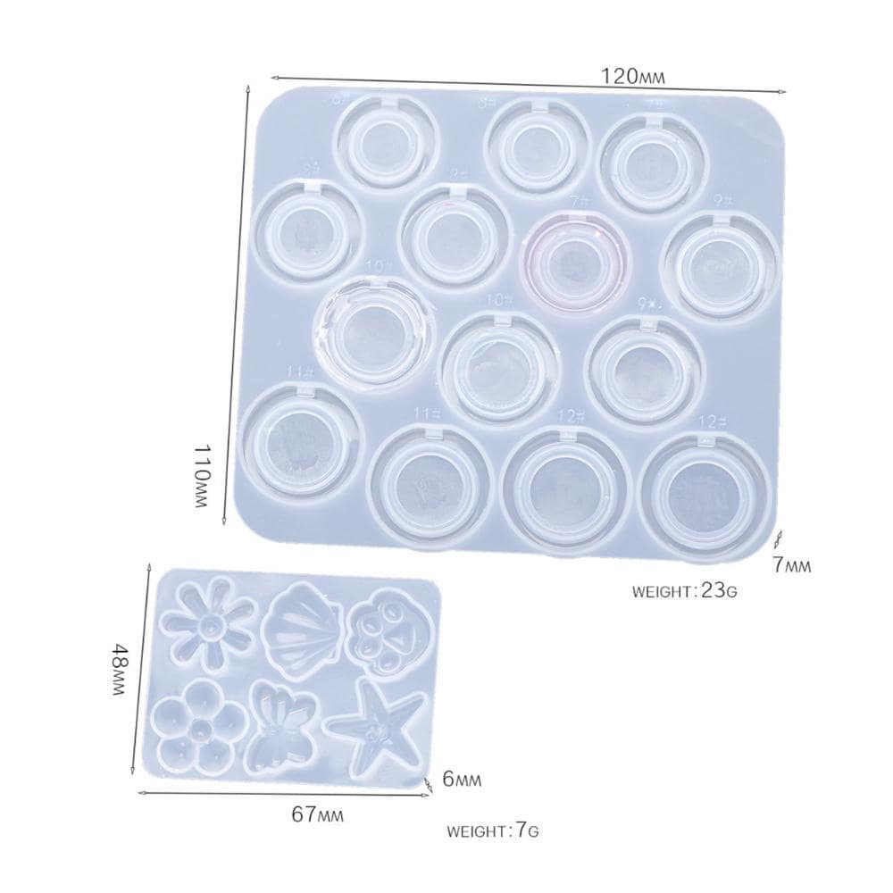 Pendant and Rings Silicone Molds Set | Resin Craft Supply | Resin ...