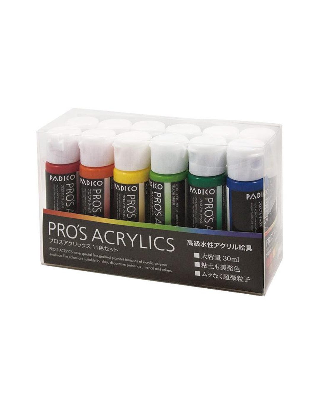 Padico Pro Acrylics 11 Colors Set | Professional Acrylic Paint ...