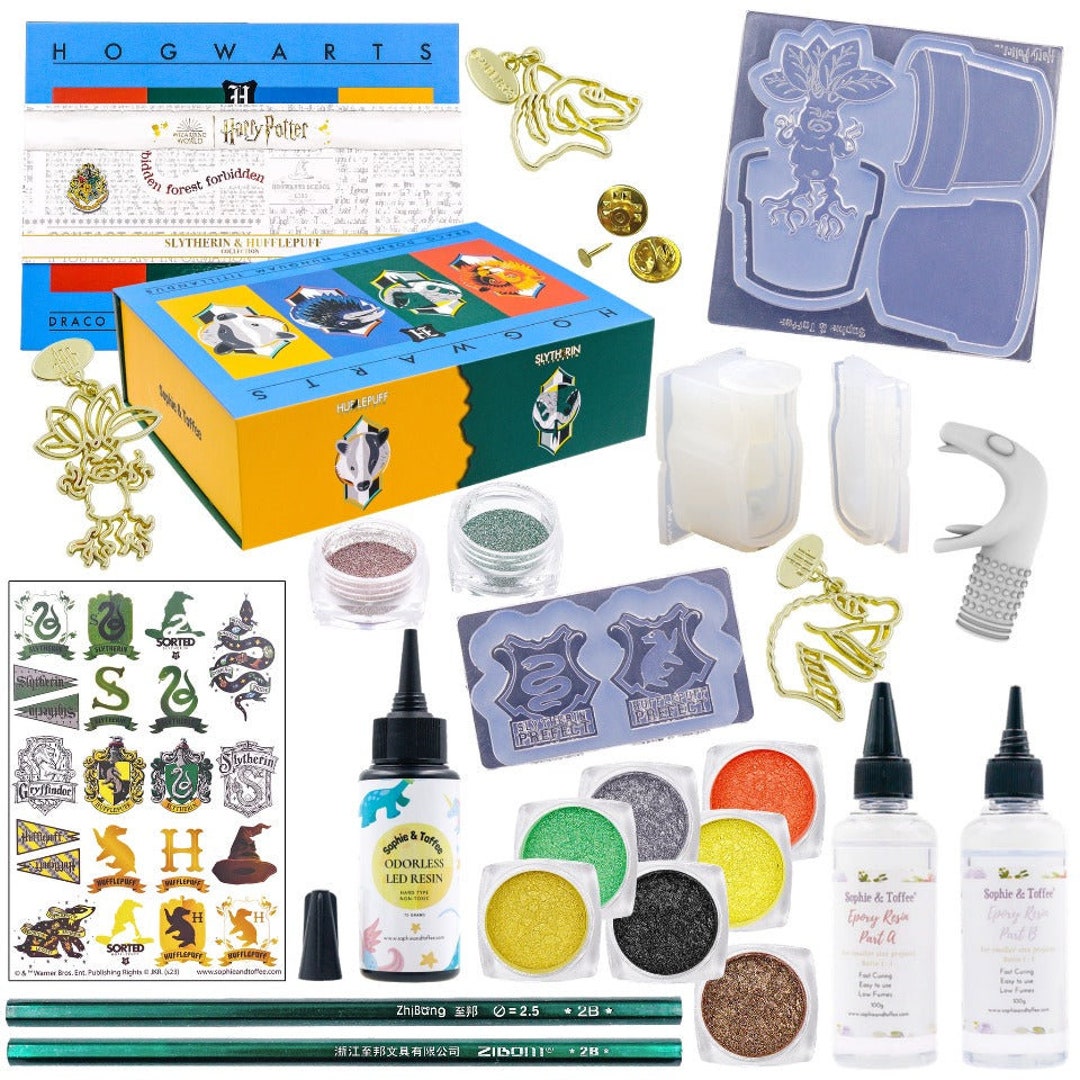 Harry Potter Slytherin & Hufflepuff Craft Box Resin Craft Box Resin ...
