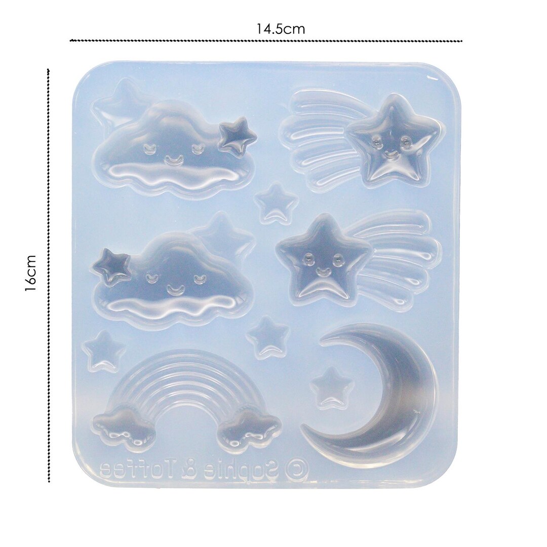 Kawaii Sky Clips Large Mold Kawaii Sky Clip Mold Resin Sky Clip Craft ...