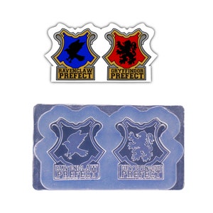 Harry Potter Gryffindor & Ravenclaw Prefect House Badge Silicone Mold ...