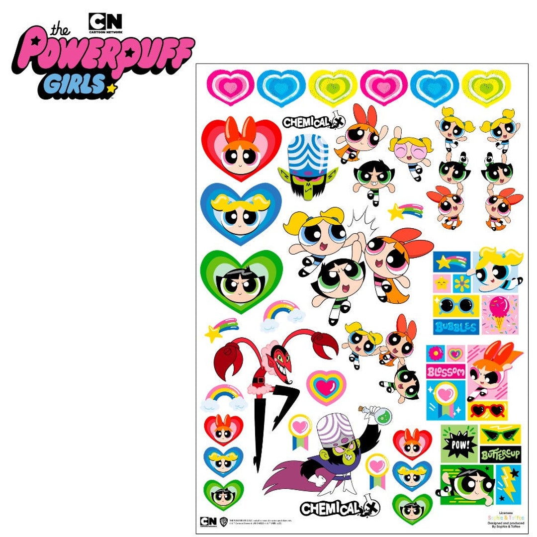 Powerpuff Girls Design Resin Film Powerpuff Girls Sticker Sheet ...
