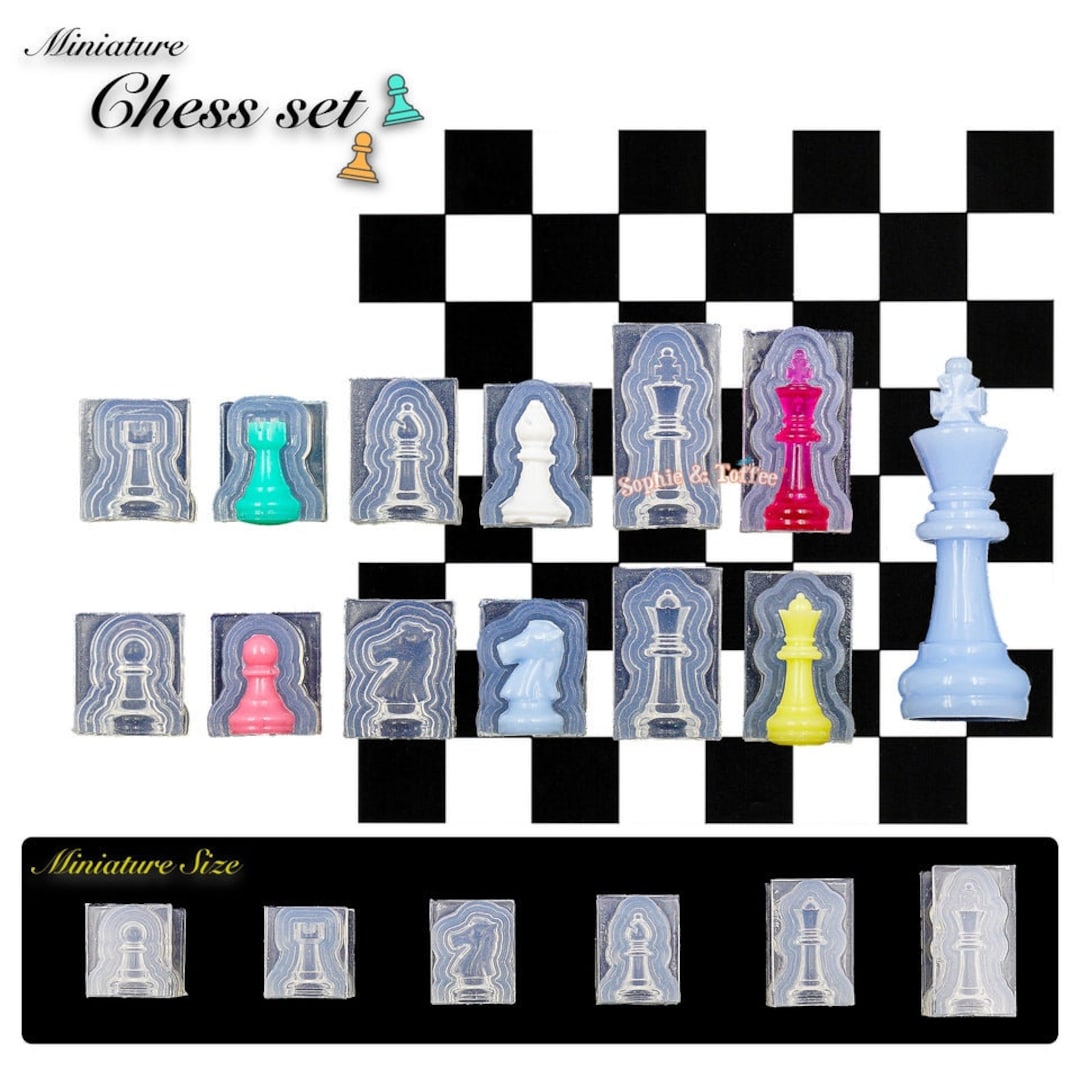 Travel Size Chess Pieces Game Tokens Silicone Mold Board Games Silicone ...