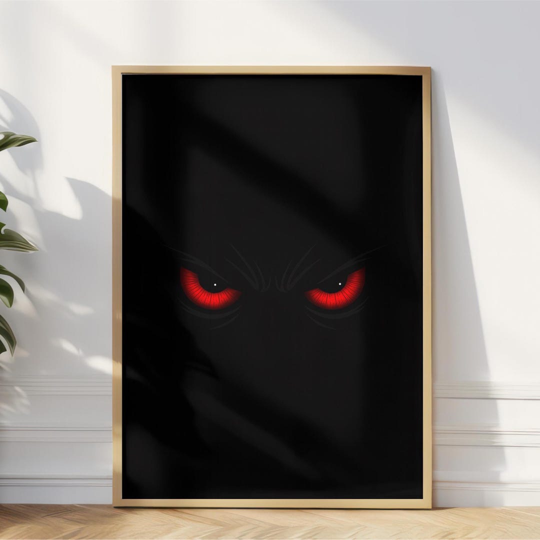 Red Eyes Horror Poster – Gothic Wall Art - Etsy