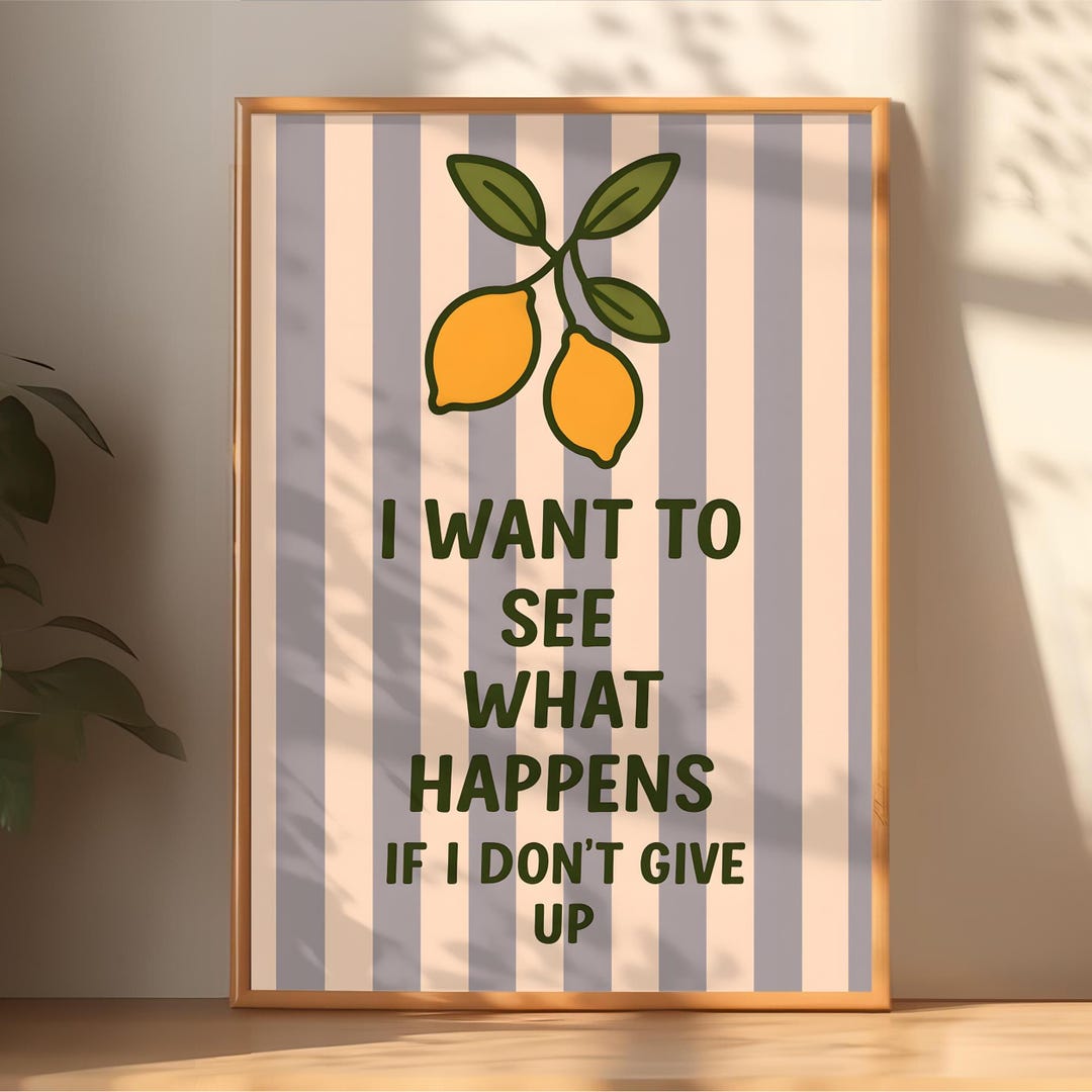 Motivational Lemon Poster: Positive Quote Wall Art for Students, Office ...