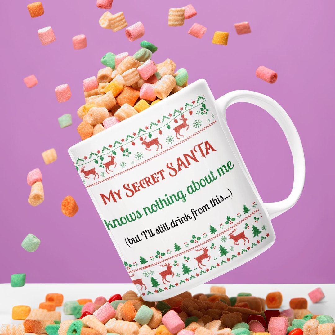 Funny Secret Santa Mug: Personalized Christmas Gift for Coworker - Etsy