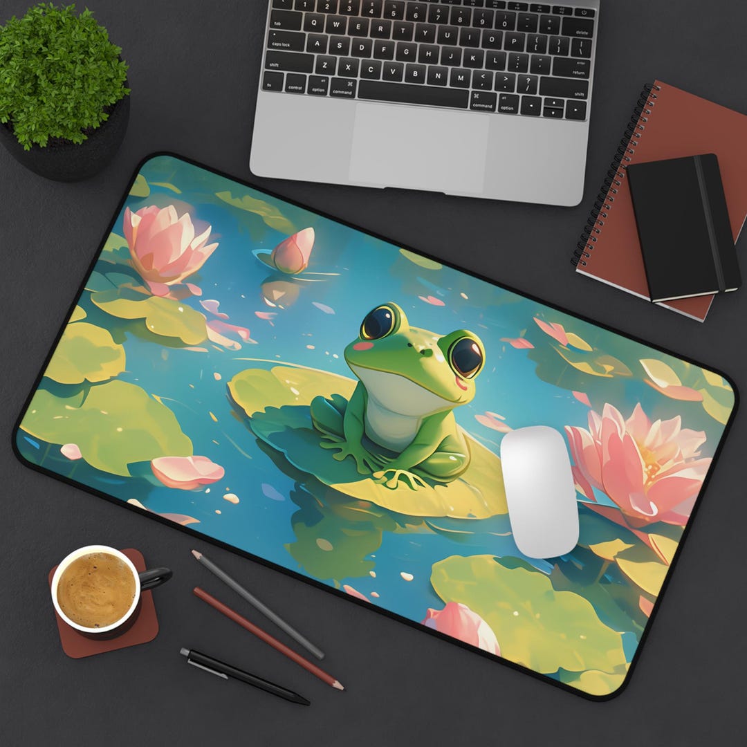 Cute Kawai Frog Desk Mat - Etsy