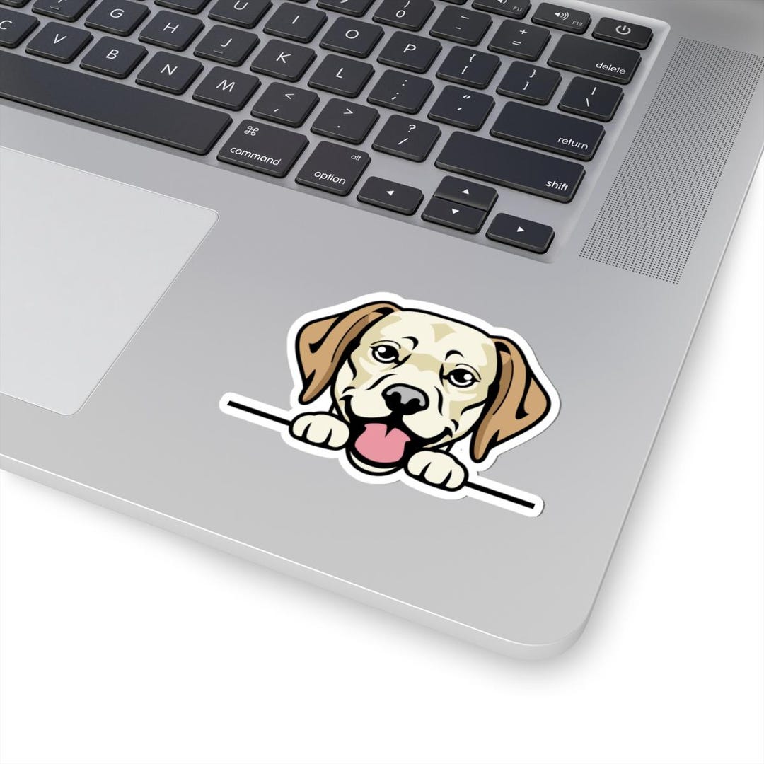 Custom Peeking Dog Sticker, Cute Dog Laptop Stickers - Perfect for Dog ...