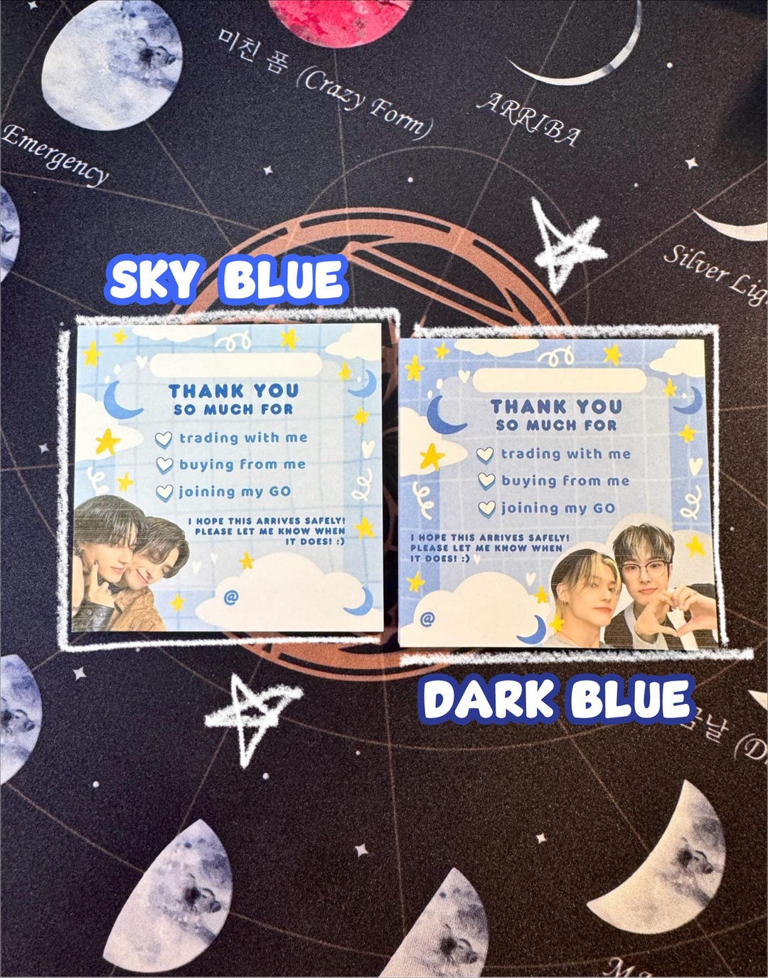 ATEEZ Cute Notepads | Memo Pad | Thank You Notes | Cloudy Blue ...