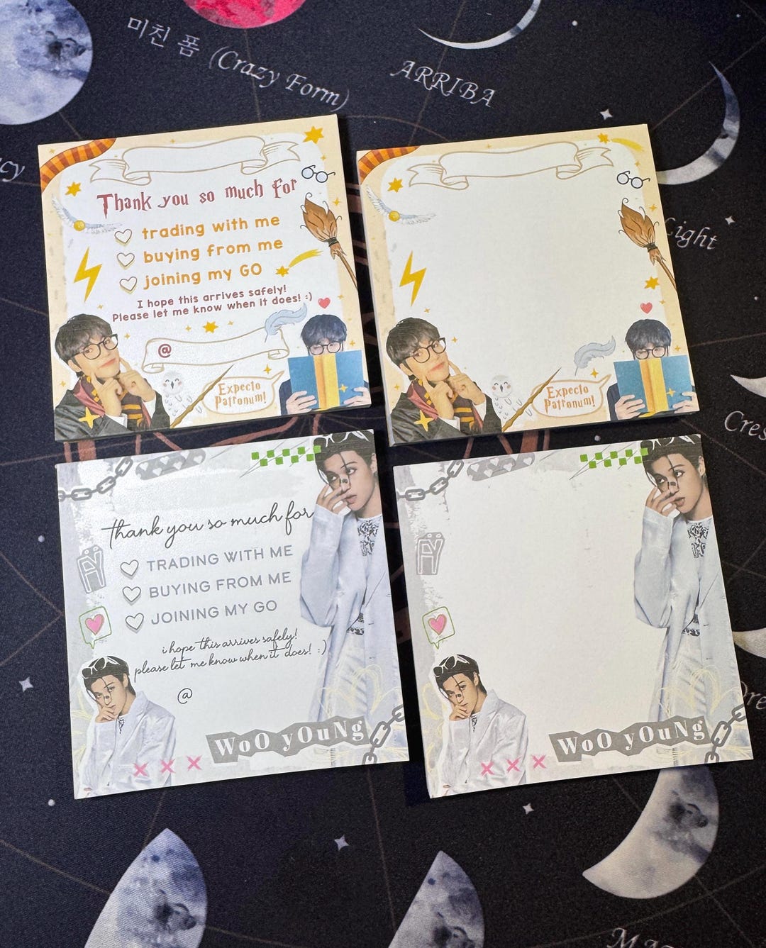 ATEEZ Wooyoung Thank You Cute Notepads Notetaking Memo Pad Kpop ...