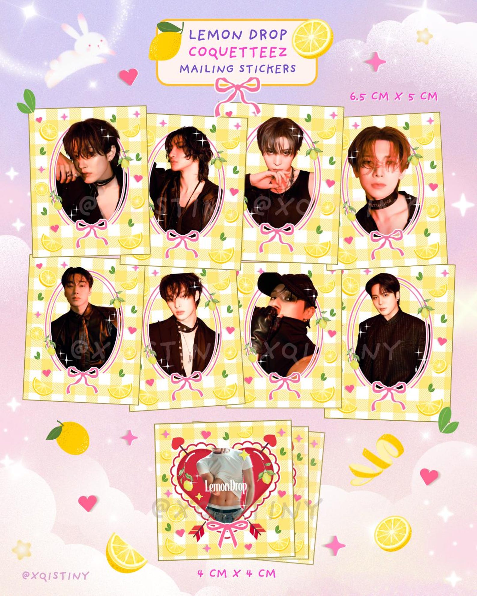 ATEEZ Lemon Drop Coquetteez Mailing Stickers | GHP3 Hongjoong Seonghwa ...
