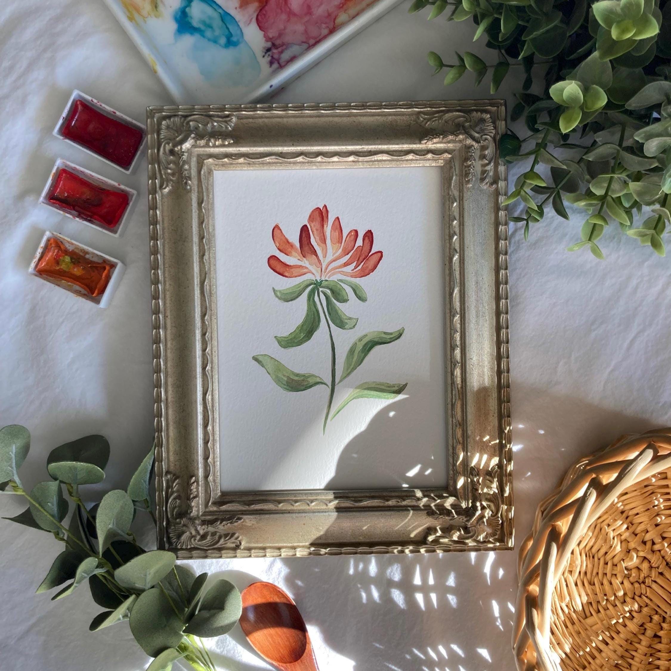 Original JUNE Birth Month Flower Watercolor Painting - Etsy
