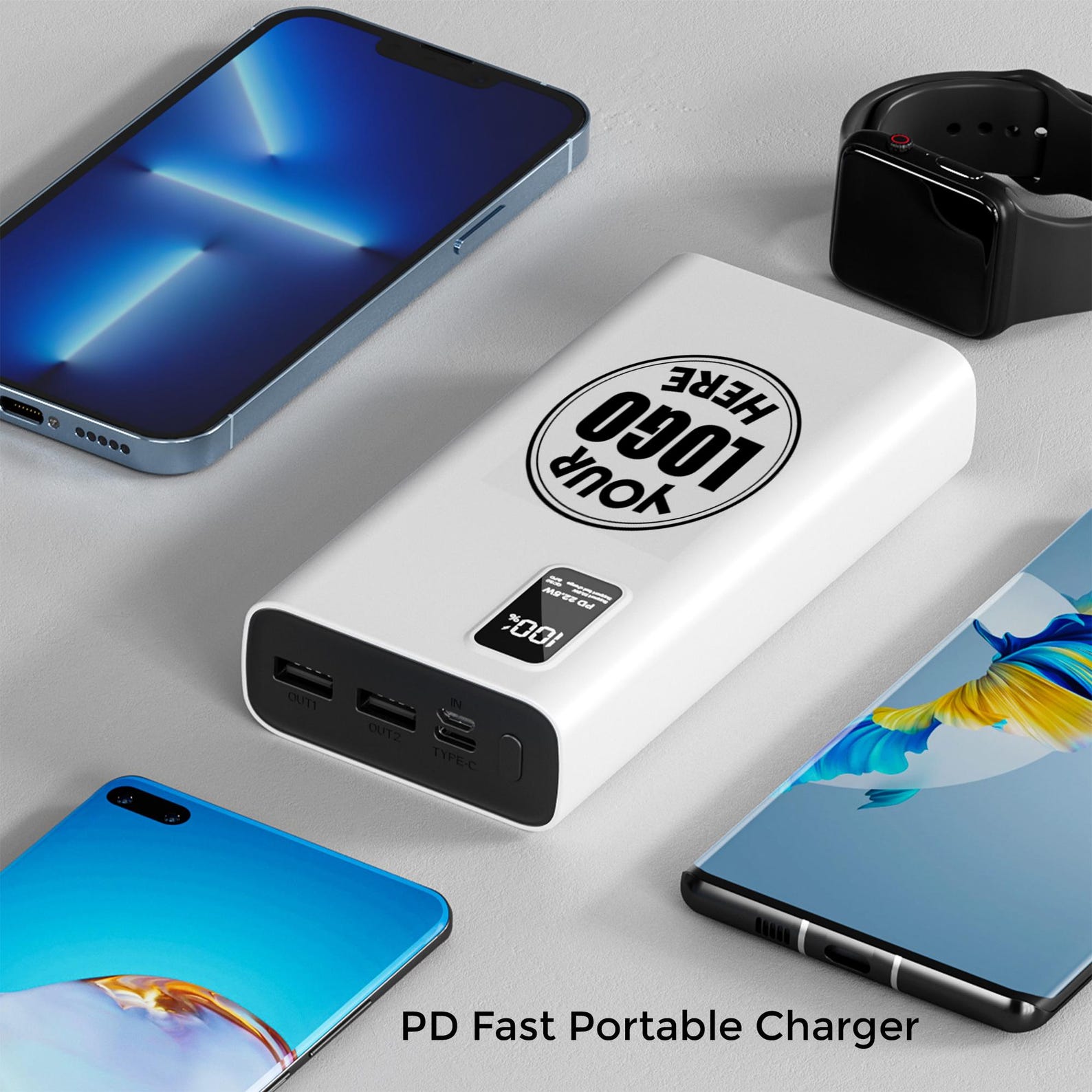 Custom Logo Power Bank: Personalized Corporate Tech Gift - Etsy
