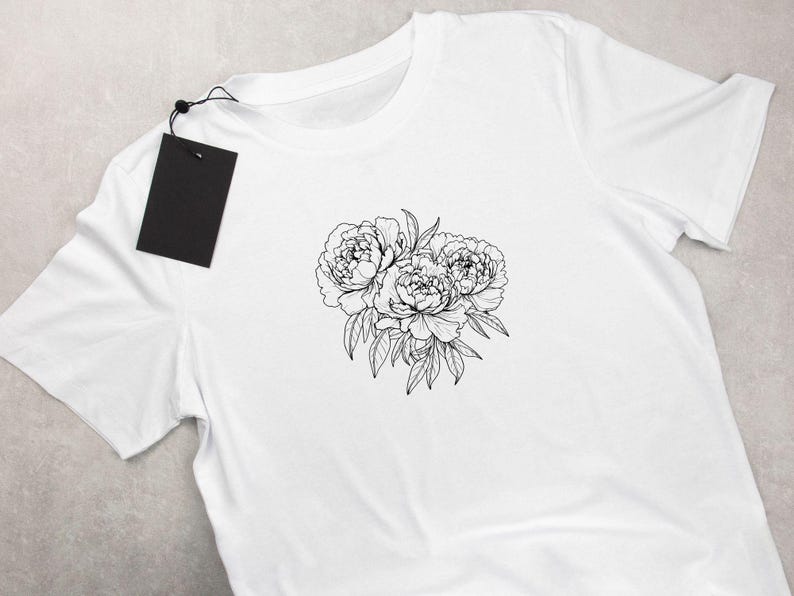 Peonies Svg Bundle,floral Arrangement Svg,peony Tattoo Stamps,wedding ...