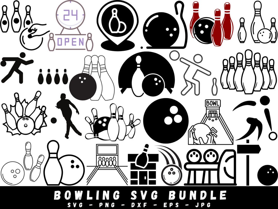Bowling Svg Bundle,bowling Svg,bowling Cutfile,bowling T-shirt Design ...
