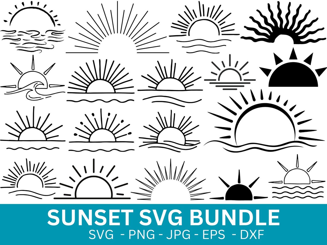 Sunrise Svg,sun Svg ,sun Svg for Cricut,sunrise Clipart,sunset Svg ...