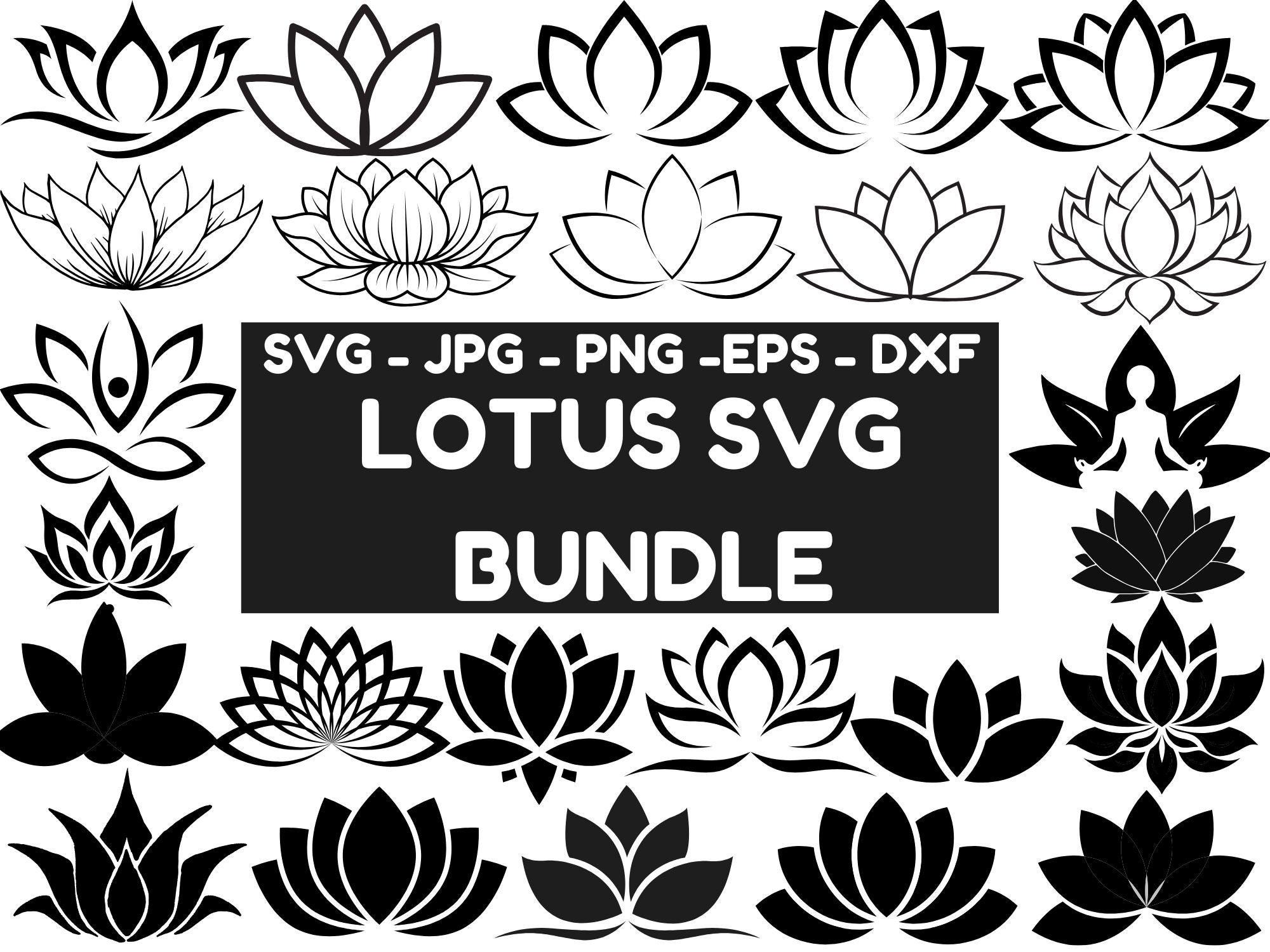 LOTUS Svg Bundle,lotus Clipart,vector Files for Cricut and Silhouette ...